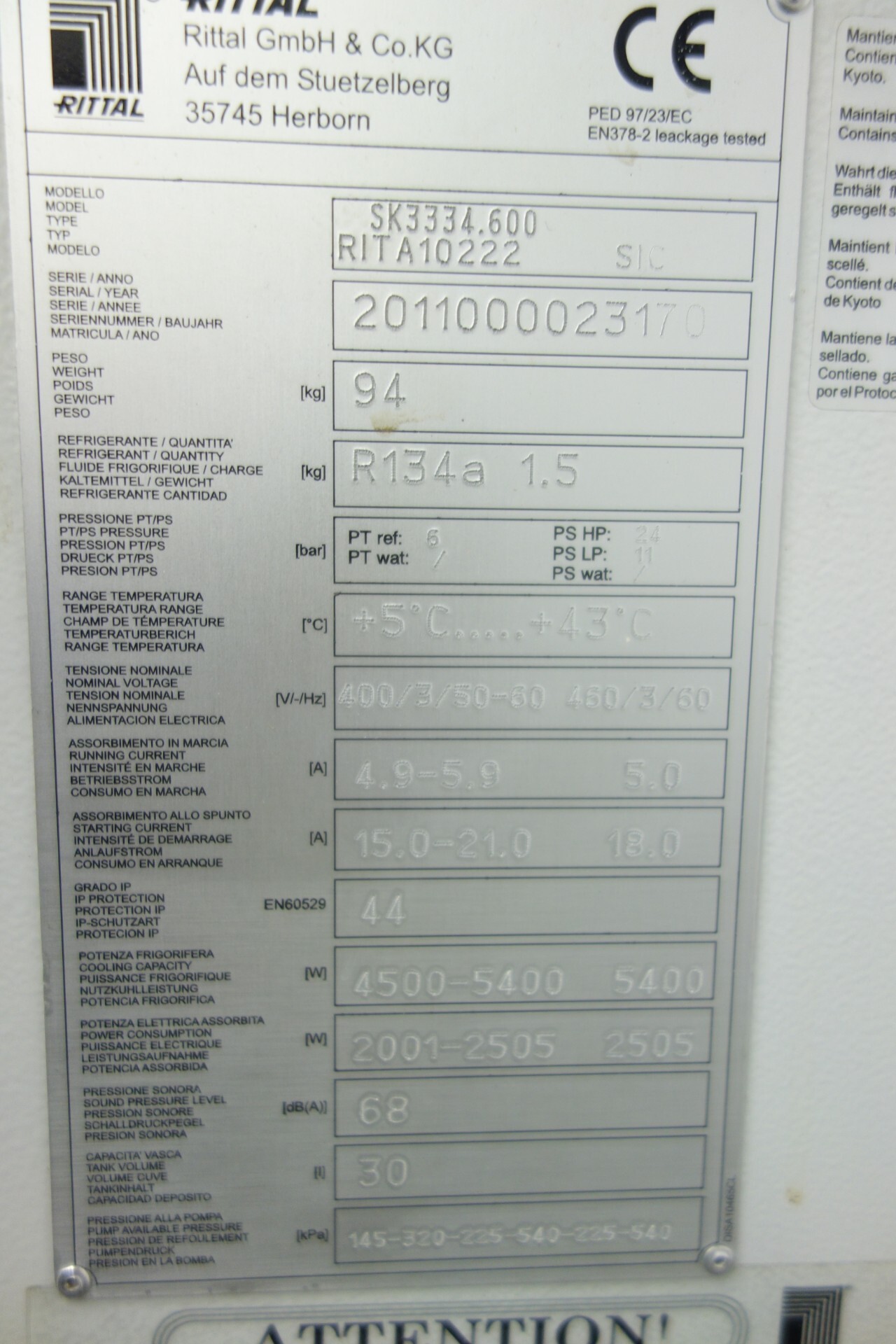 LOT OF 2 RITTAL SK3334.60 CHILLER For Sale | Aucto