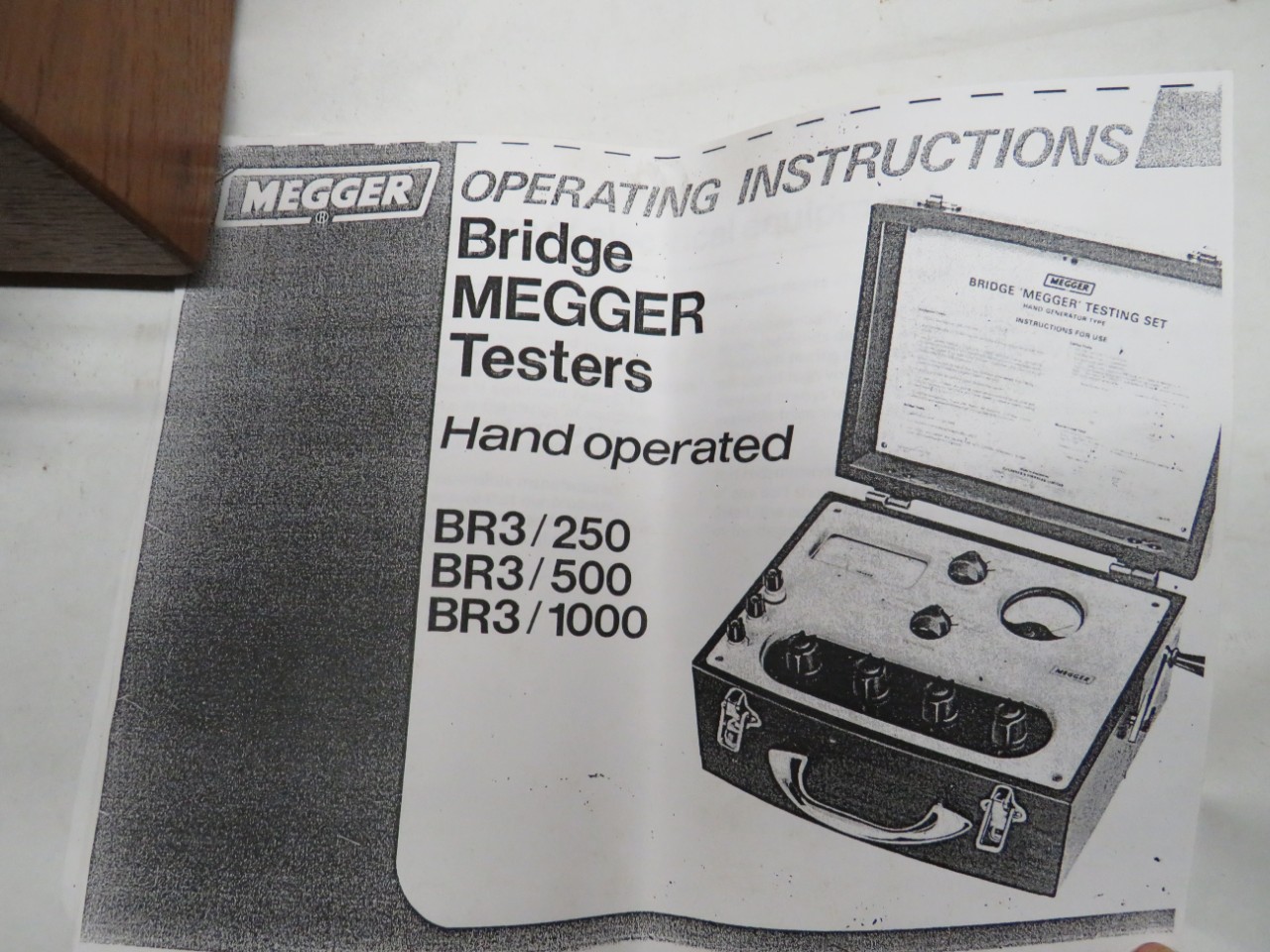 MEGGER BR3 BRIDGE MEGGER TESTING SET