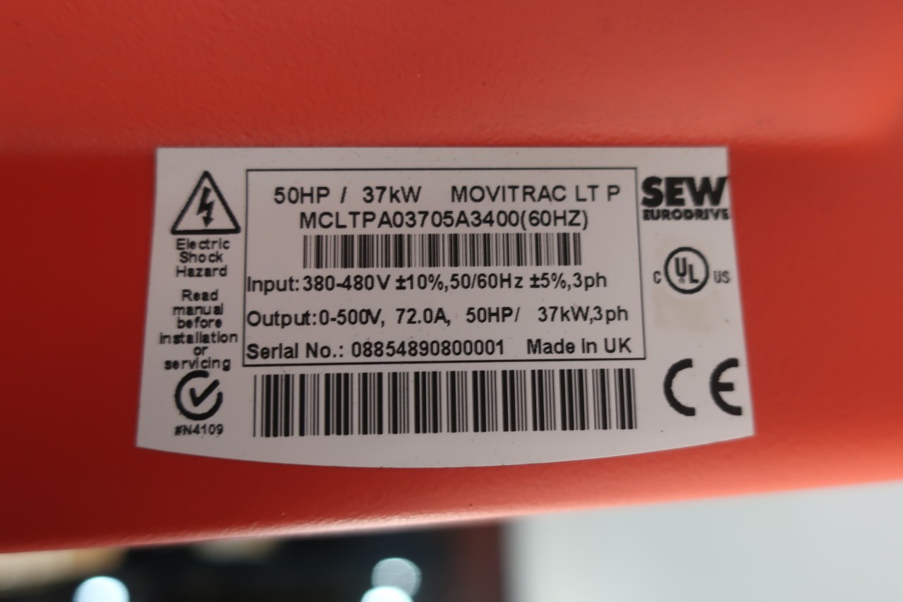 SEW EURODRIVE MCLTPA03705A3400 MOVITRAC LT P VFD 50HP