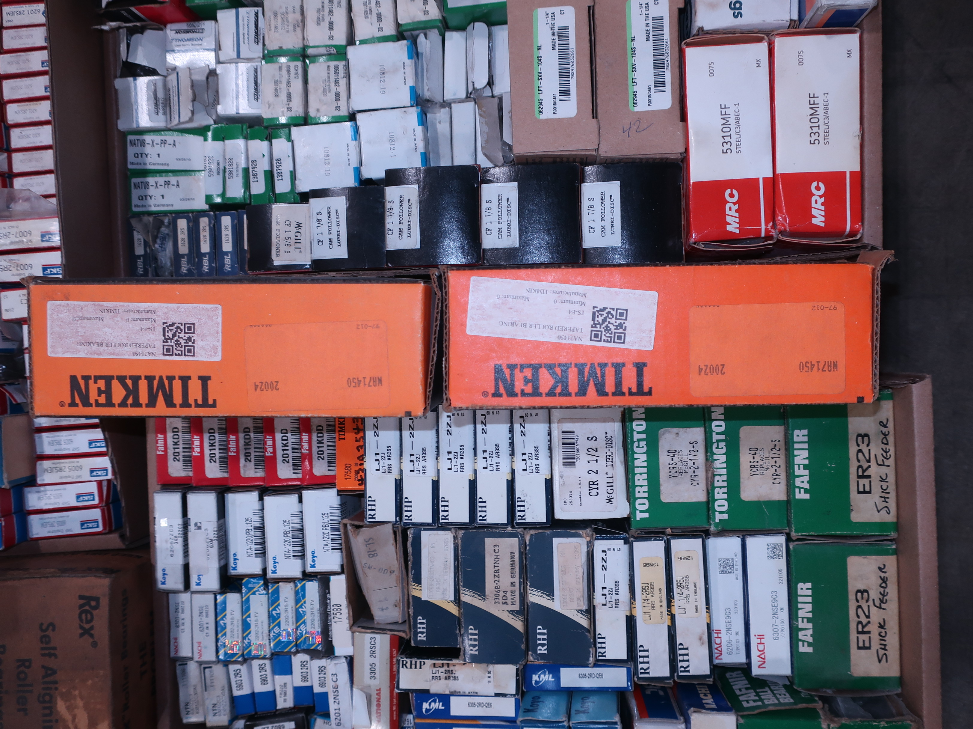 SKU 1735932 - PALLET OF ASSORTED BEARINGS, TIMKEN, INA, SKF For Sale ...