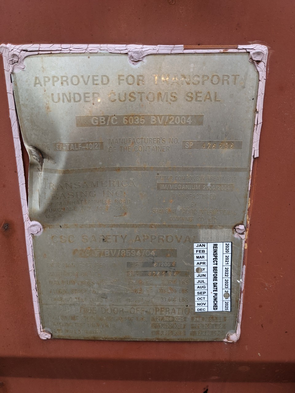 TAL 40FT STANDARD CUBE SHIPPING CONTAINER
