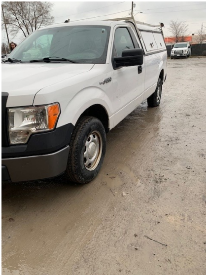 2013 FORD F150 XLT 4X2 REG. CAB LONG BOX PICKUP TRUCK WITH TOPPER