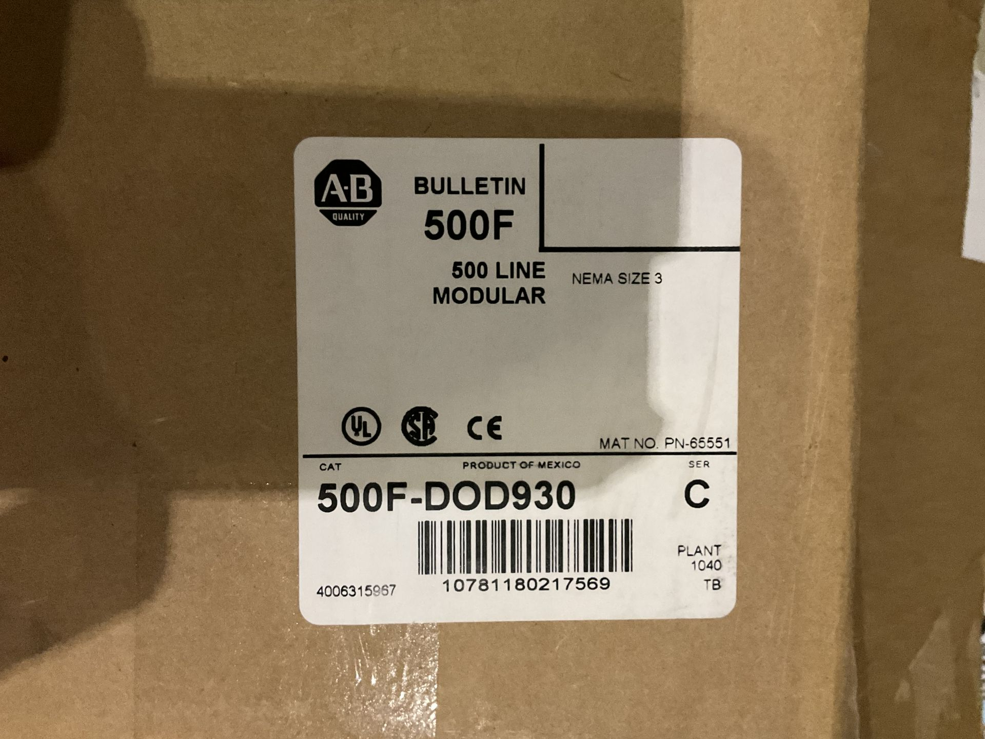 QTY 3- BOXES OF ALLEN BRADLEY CONTROLS, BREAKERS, CONTACTORS, AND PLCS ...