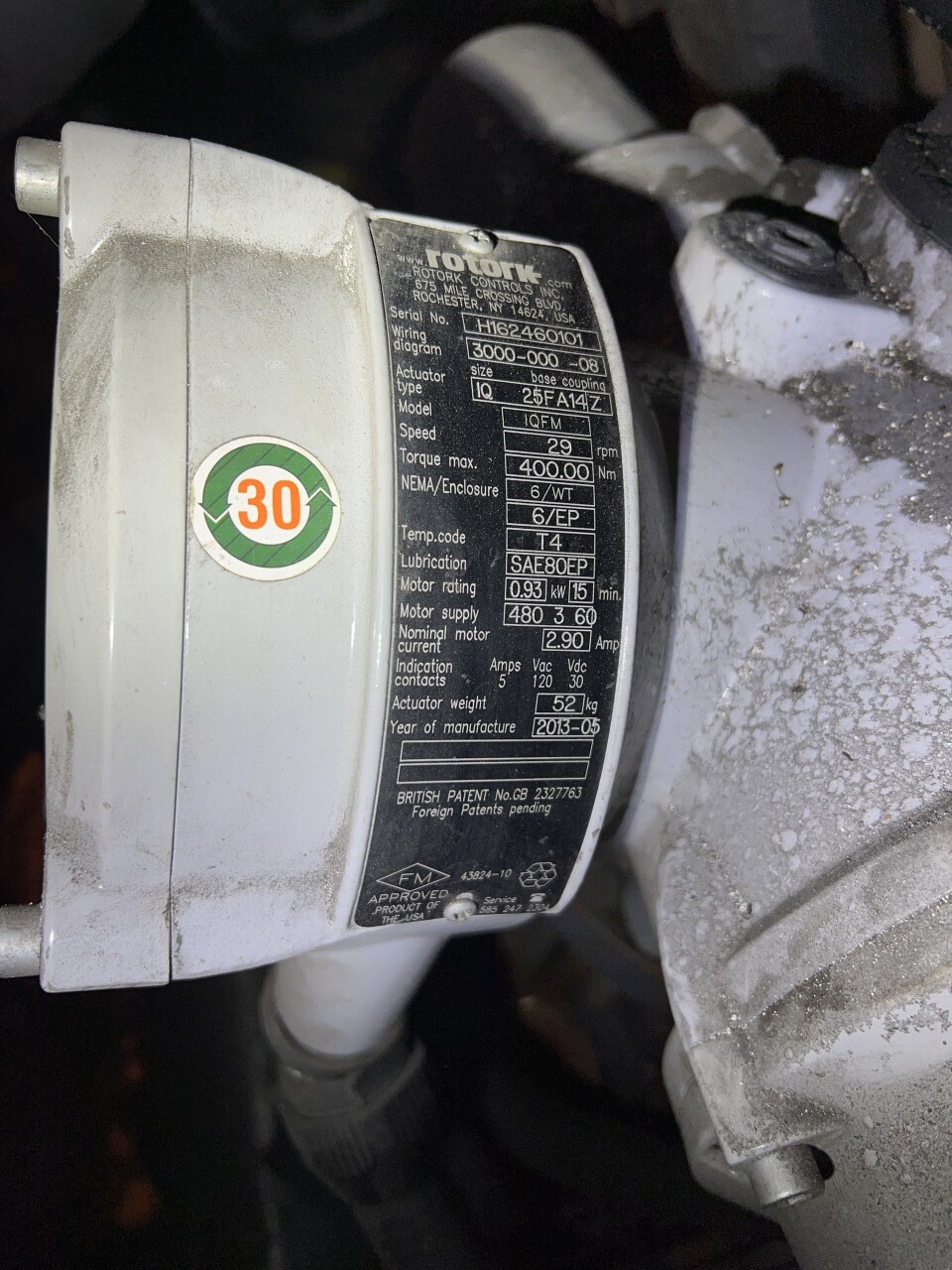 3x Rotork electric valve actuators