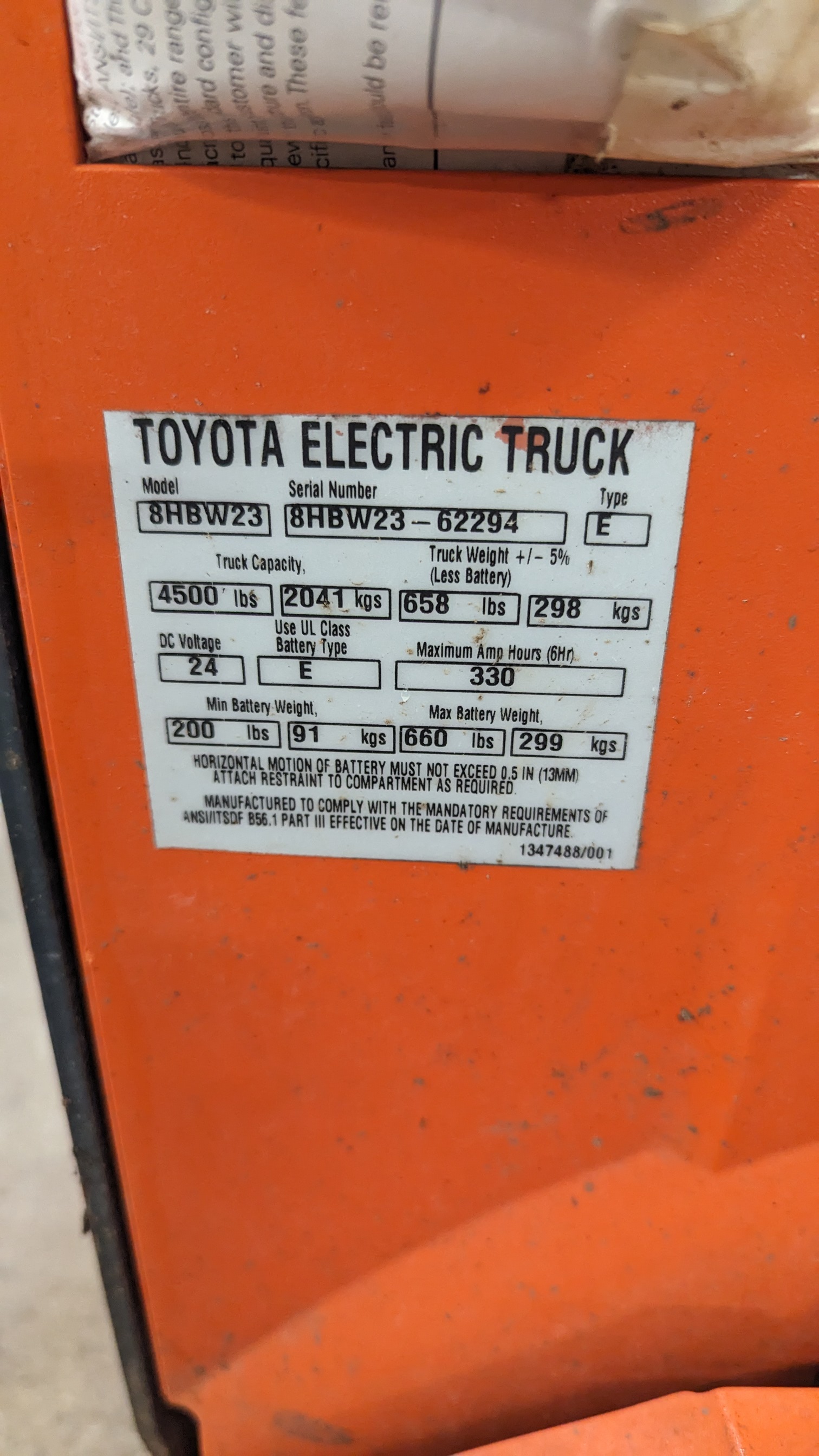 Toyota 8HBW23 24V Electric Pallet Jack