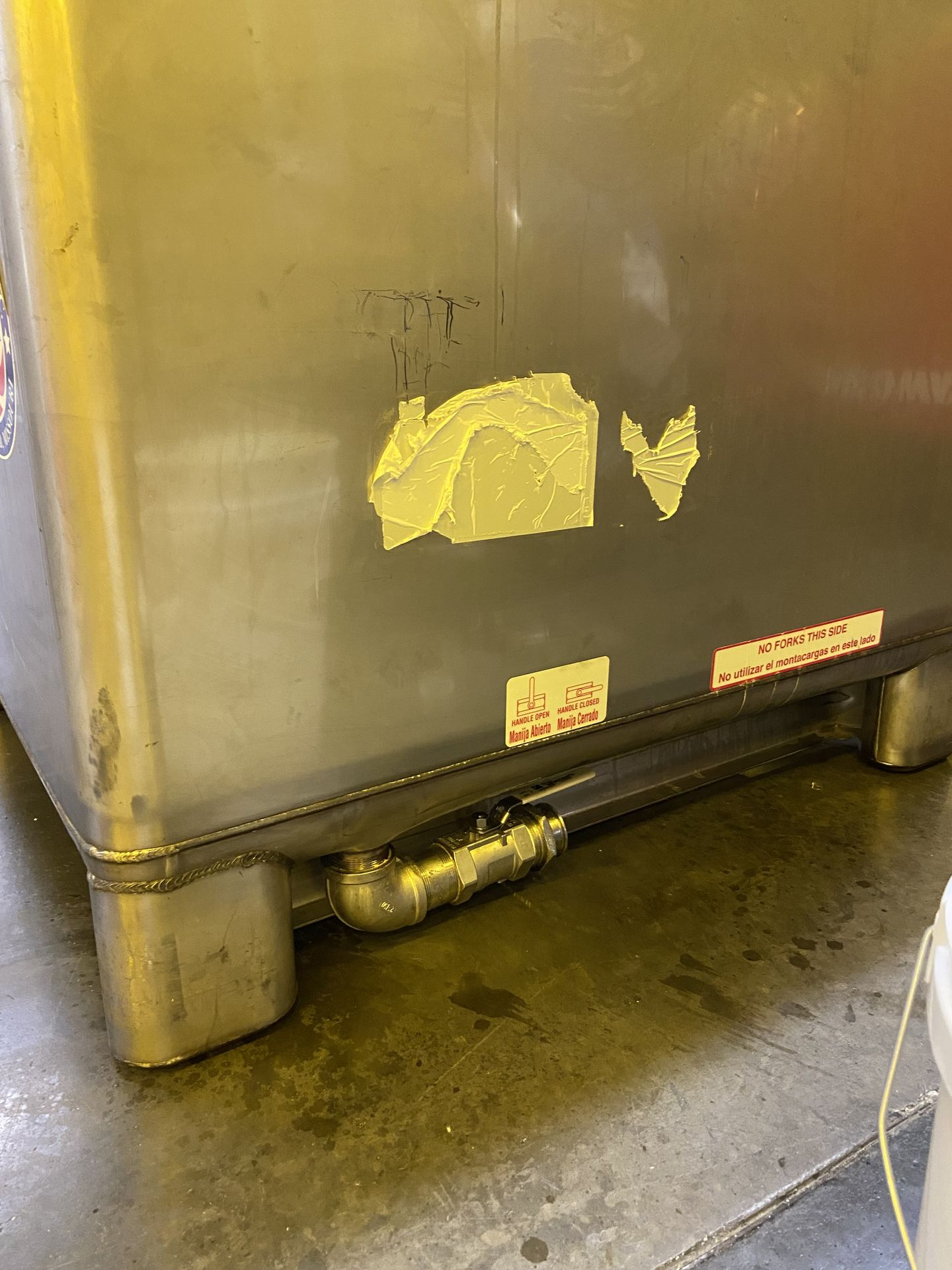 TRANSTORE/METALCRAFT 300 GALLON STAINLESS STEEL IBC TOTE