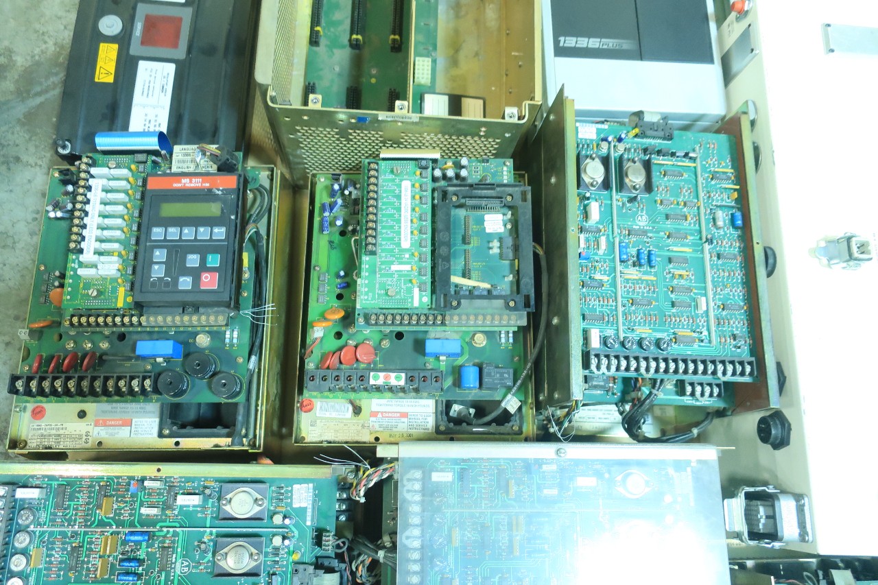 2 PALLETS OF ASSORTED ELECTRICAL SERVO DRIVE, CONTROLS, WIND TURBINE ...