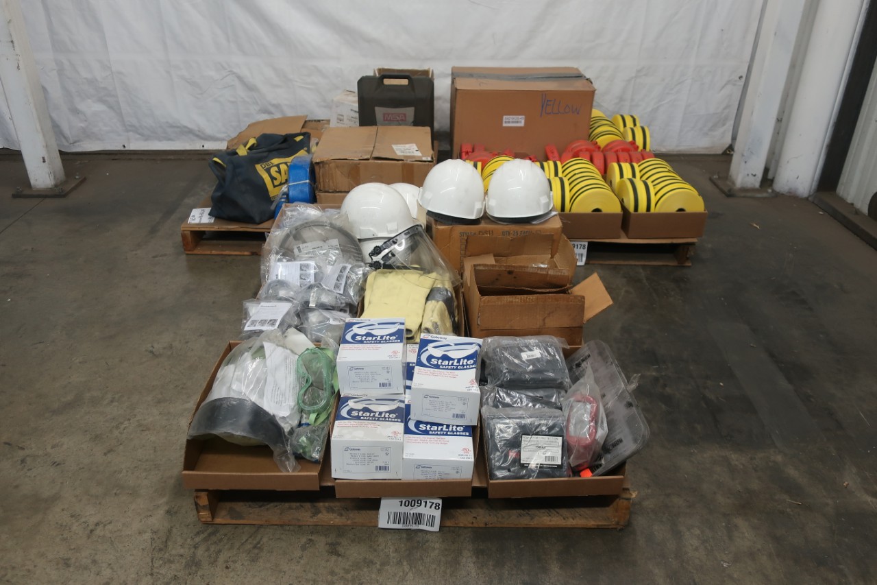 3 PALLETS OF ASSORTED SAFETY EQUIPMENT AND PPE