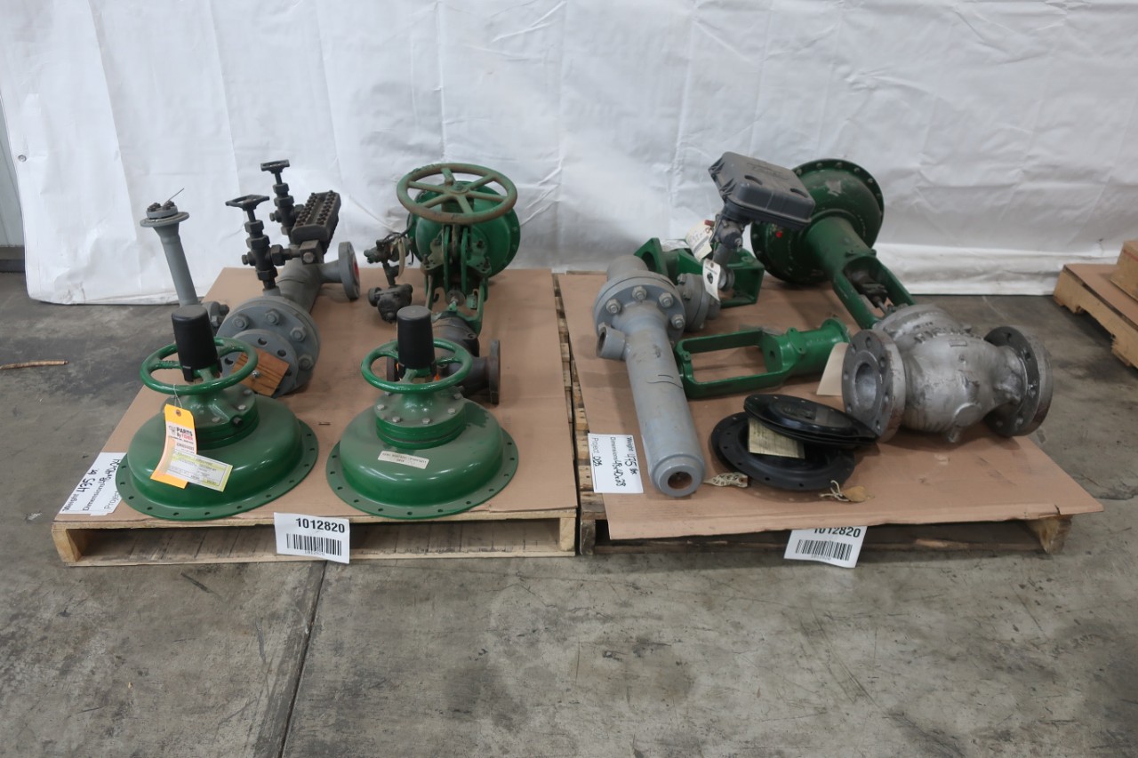 2 PALLETS OF ASSORTED FISHER VALVES AND REPLACEMENT PARTS