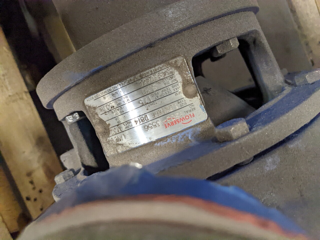 LOT OF 2 ASSORTED 5HP CENTRIFUGAL BOOSTER PUMPS, FLOWSERVE 1.5X1, BELL ...