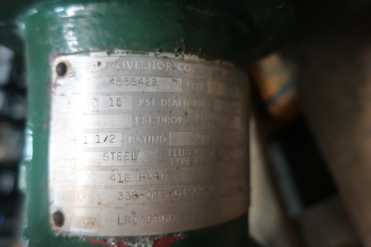 FISHER 657-ES DVC6010 300 STEEL FLANGED 1-1/2IN CONTROL VALVE For Sale ...