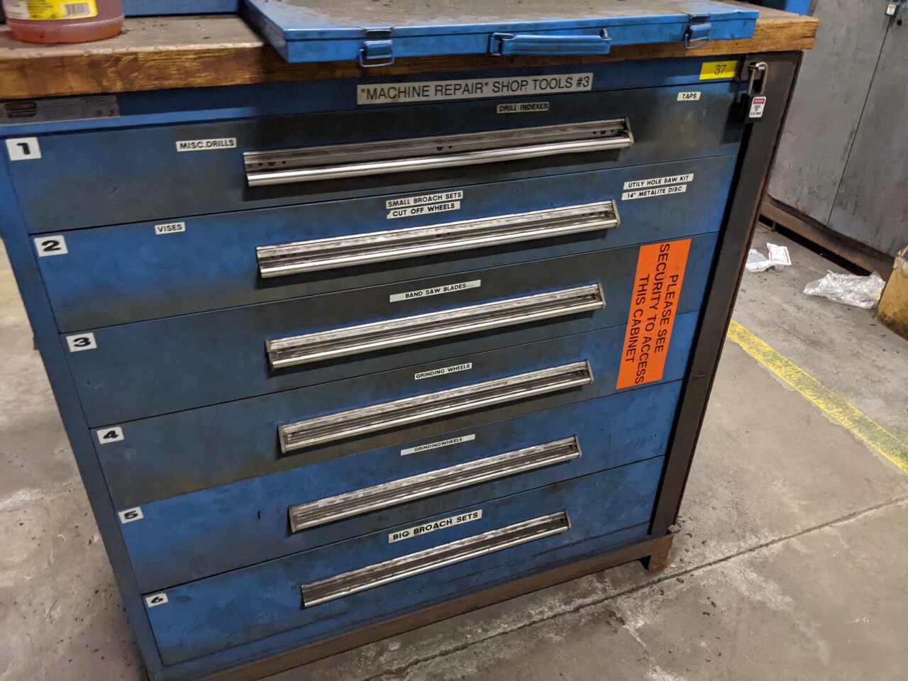6 DRAWER STANLEY VIDMAR TOOL CABINET STATION WITH CONTENTS, ASSORTED ...
