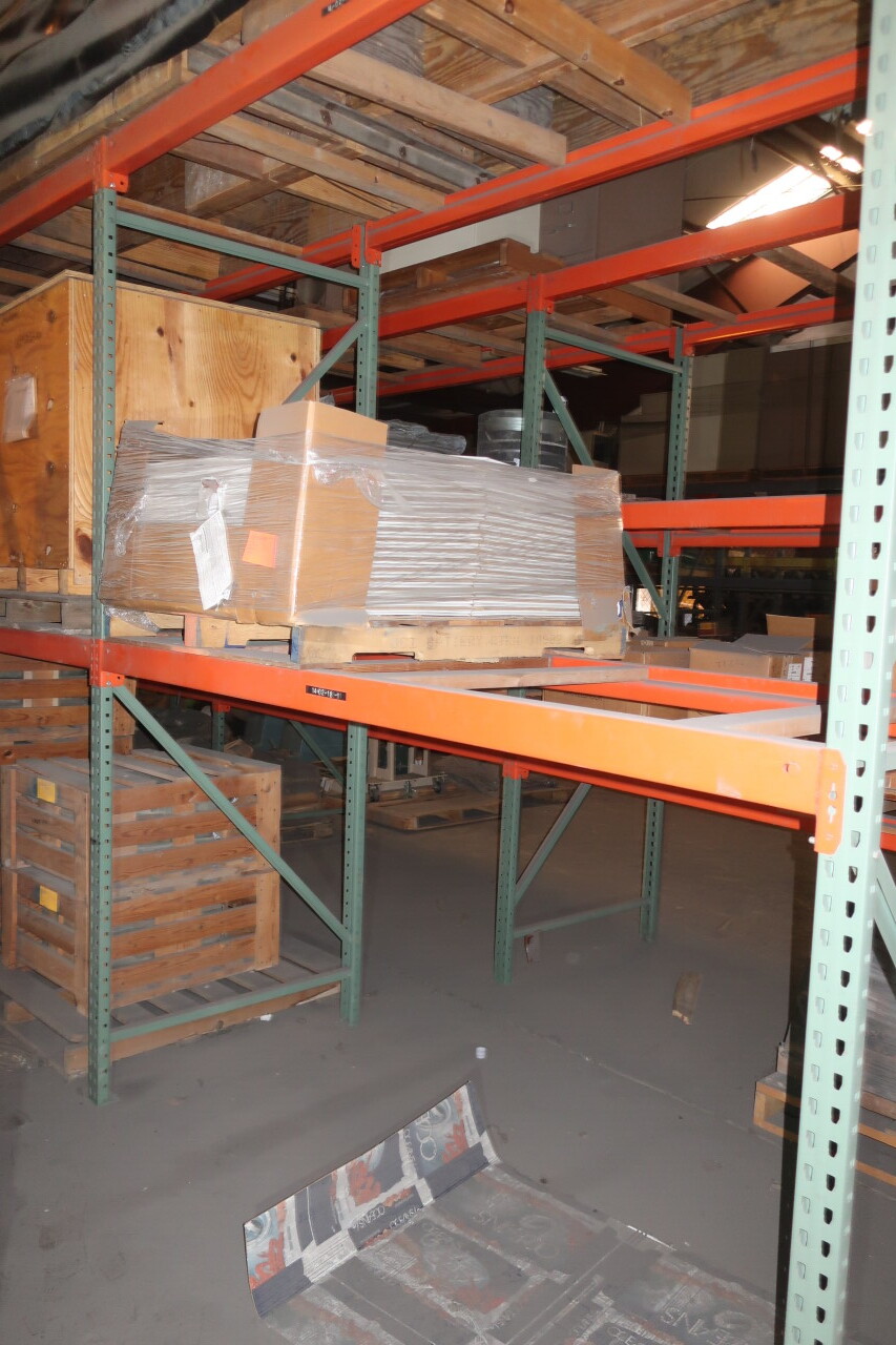 CONTENTS OF 8X SECTIONS OF PALLET RACKING & 4 CRATES ON FLOOR (EXCLUDES ...
