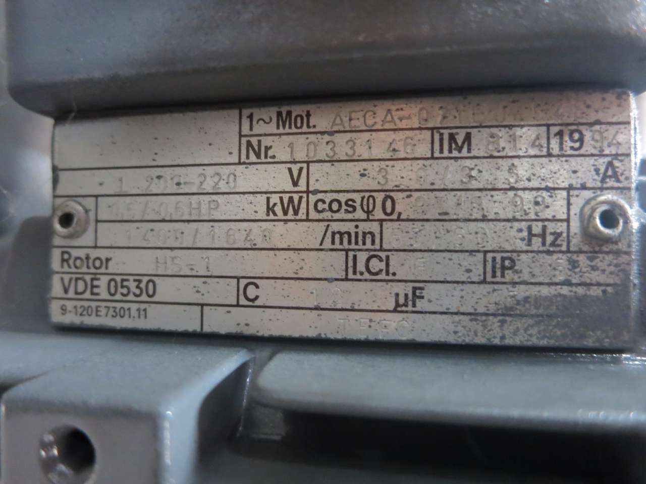 LOHER LNVA-250MD-22A ELECTRIC ELEVATOR MOTOR