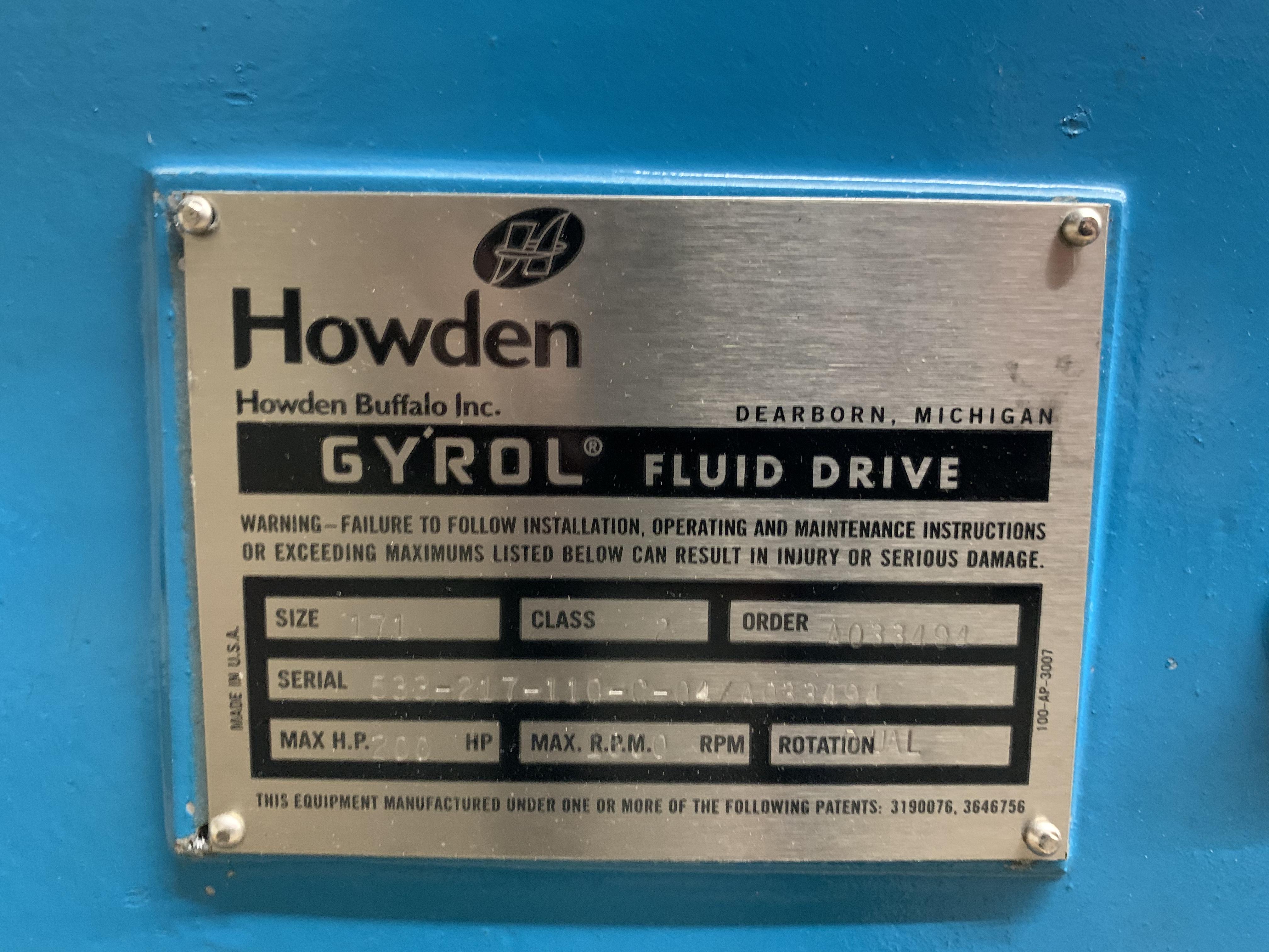 Howden HYROL Fluid Drive For Sale | Aucto