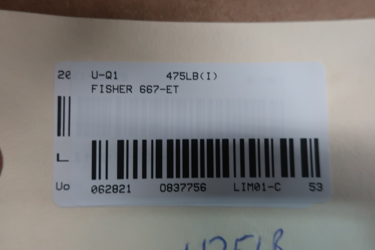 FISHER TYPE ET TYPE 667 300 STEEL DVC6200 6IN CONTROL VALVE