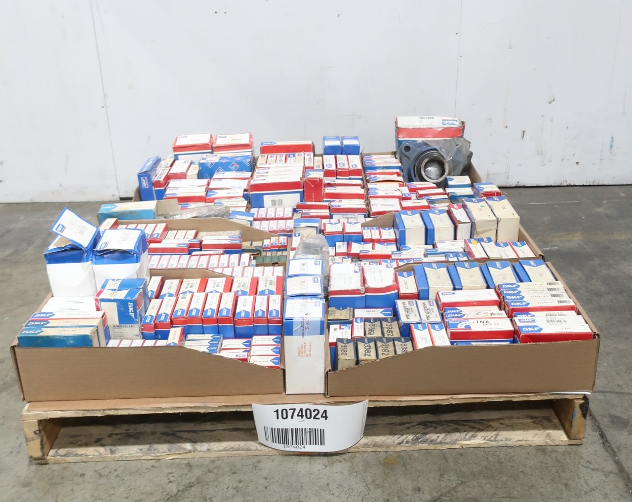 SKU 1074024 - 1 PALLET OF ASSORTED SKF BEARINGS