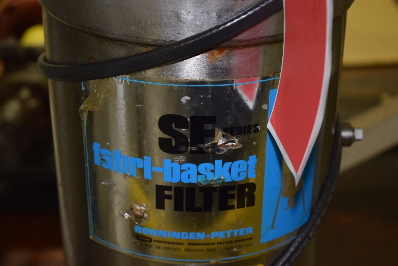 RONNINGEN PETTER WATER FILTER ASSEMBLY SE SERIES FABRI-BASKET FILTER