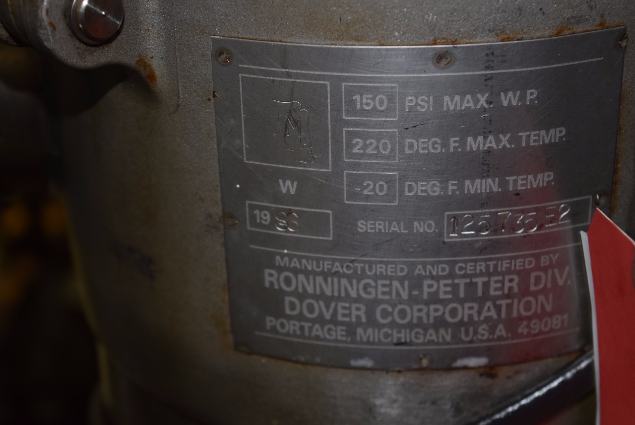 RONNINGEN PETTER WATER FILTER ASSEMBLY SE SERIES FABRI-BASKET FILTER