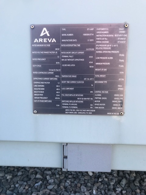 Circuit Breaker 230KV SF6 For Sale | Aucto