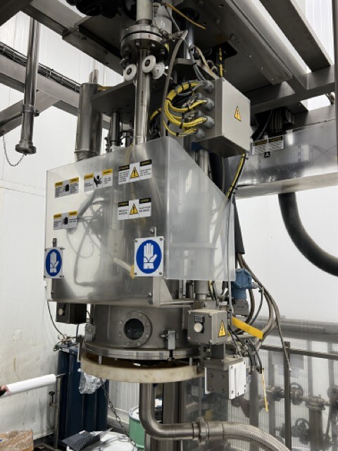 2012 JBT Foodtech Aseptic Drum Filler with conveyor and spare MRO parts ...