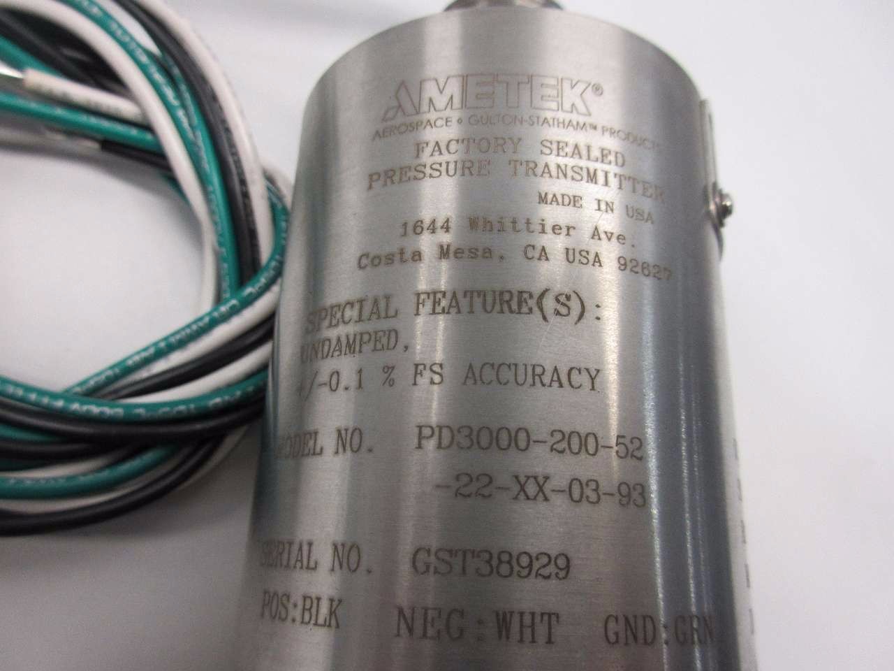 AMETEK PD3000 5 PSI PRESSURE TRANSMITTER For Sale | Aucto