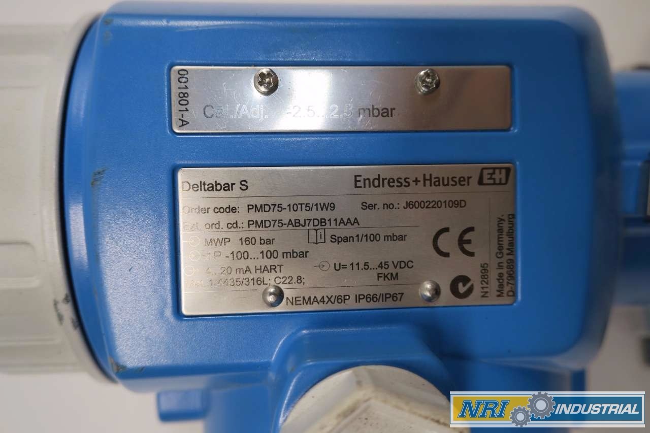 ENDRESS HAUSER PMD75 DELTABAR S PRESSURE TRANSMITTER