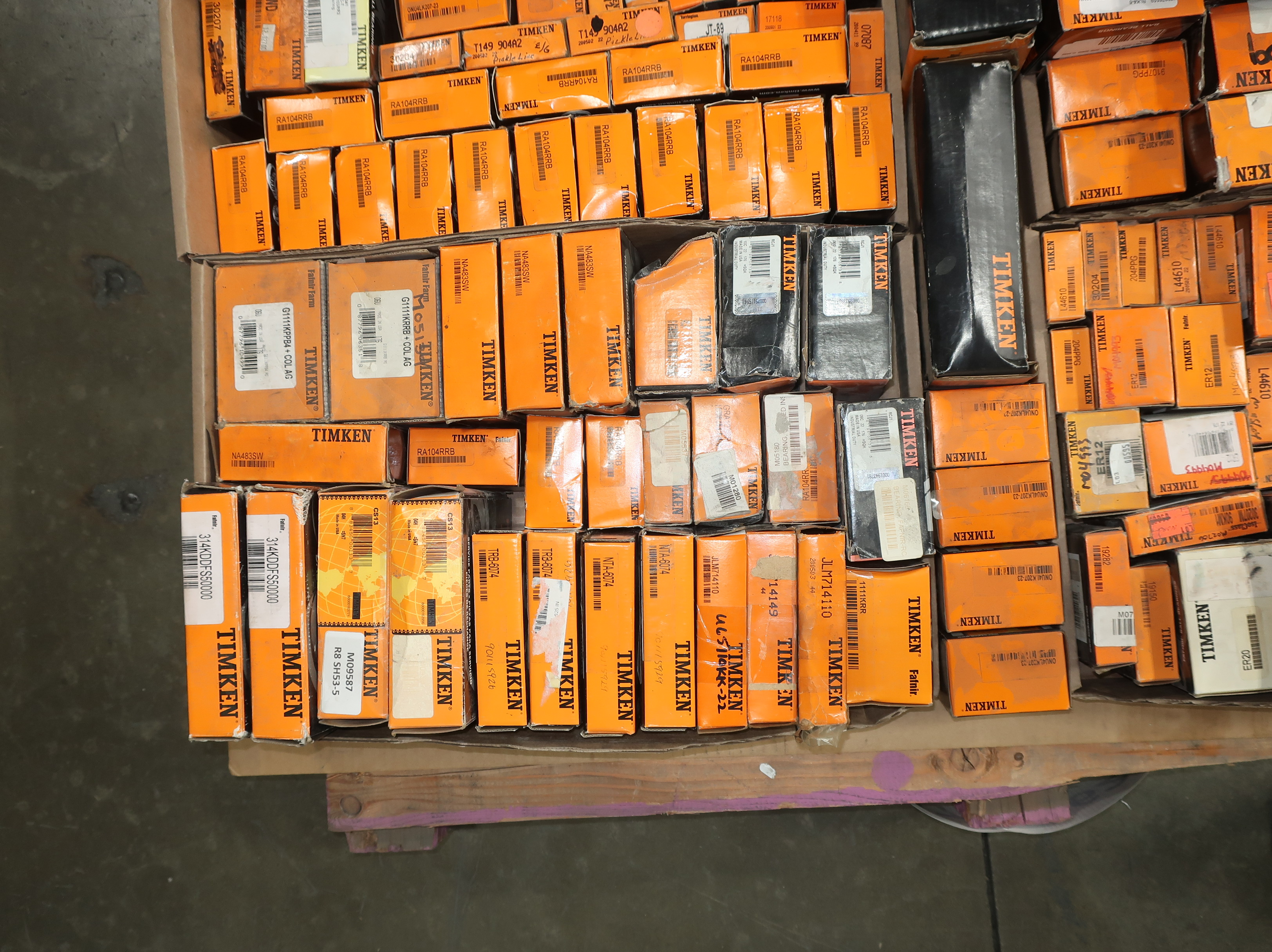 SKU 1739362 -PALLET OF ASSORTED TIMKEN BEARINGS, BALL, ROLLER ...