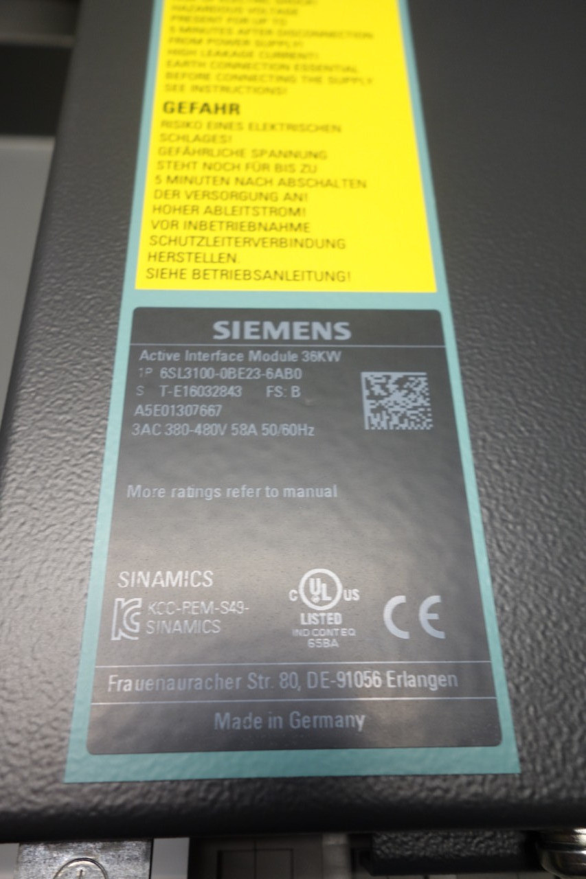 Siemens 6SL3100-0BE23-6AB0 Simatics active interface module, 3KW