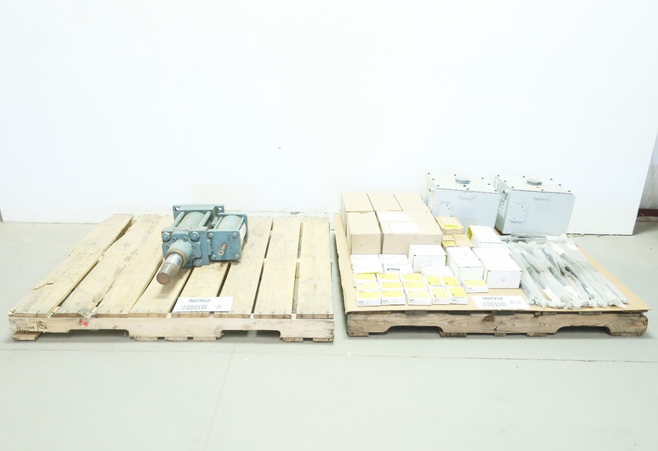 2 PALLETS OF ASSORTED HYDRAULIC SHOCK ABSORBER, HYDRAULIC PUMP ...