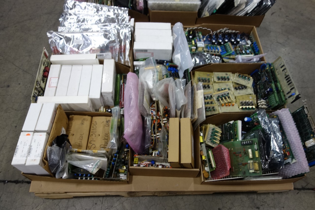 2 PALLETS OF ASSORTED PCB CIRCUIT BOARDS