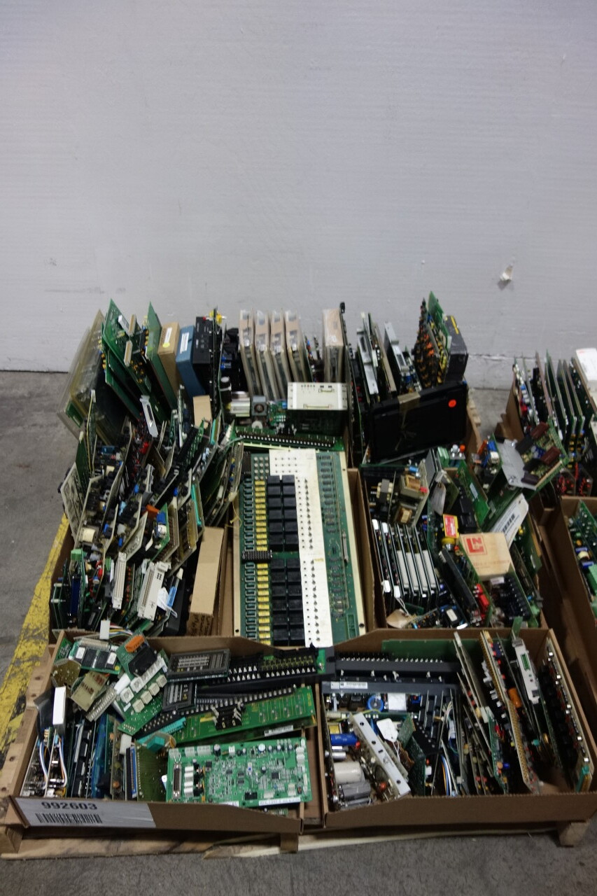 2 PALLETS OF ASSORTED PCB CIRCUIT BOARDS