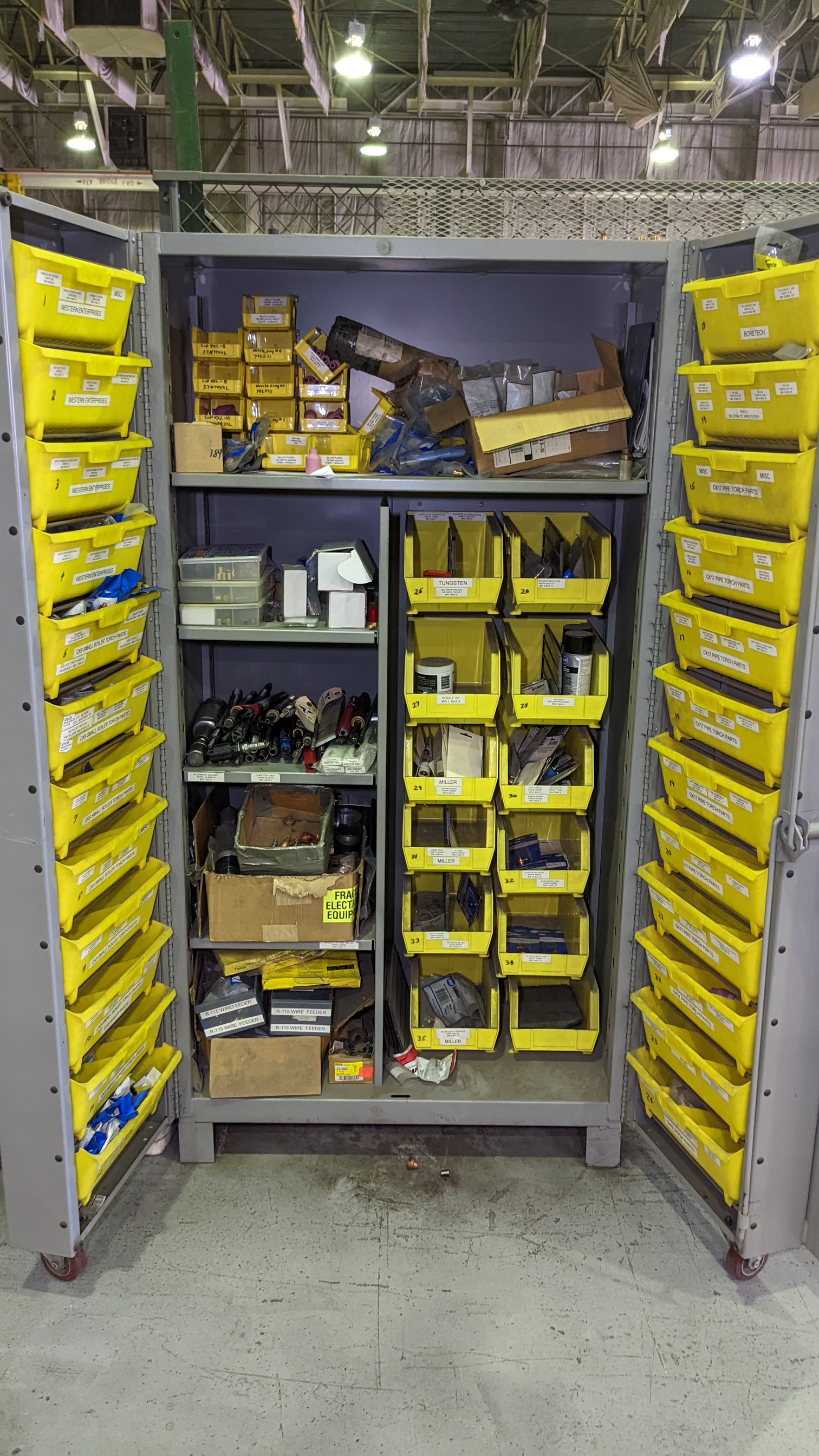 LYON CABINET WITH WELDING CONTENTS