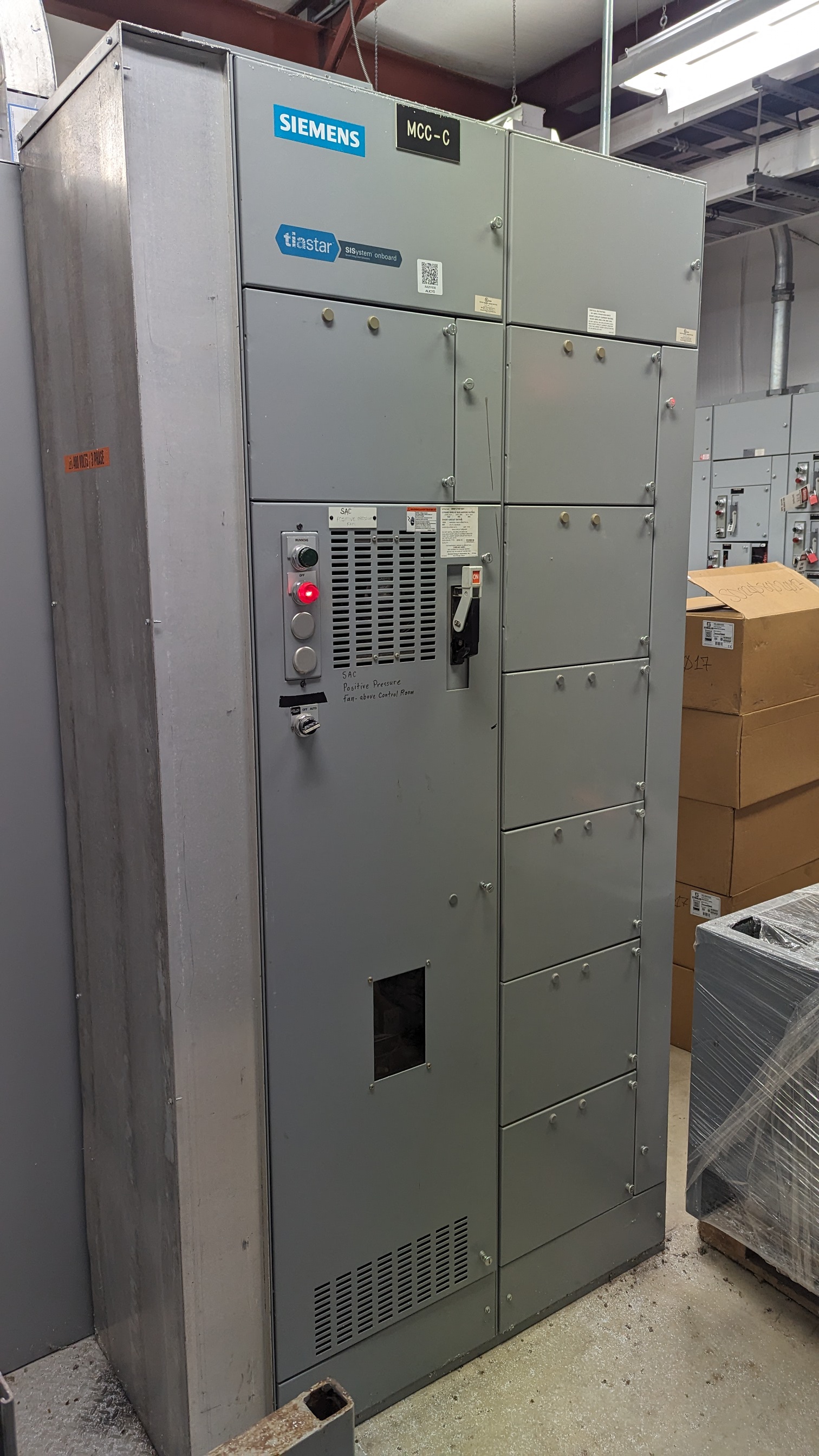 Siemens Tiastar 2-Section Motor Control Center