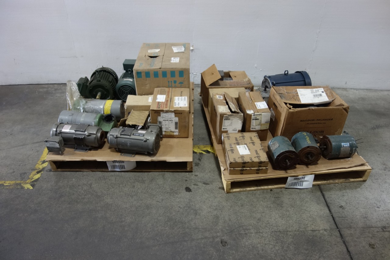 2 PALLETS OF ASSORTED ELECTRIC MOTORS