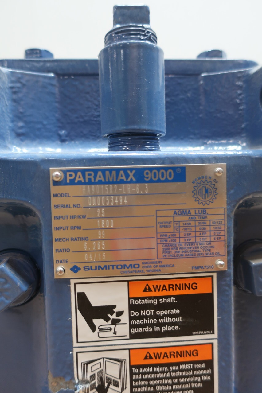 SUMITOMO PHA9015R2-LR-6.3 PARAMAX 9000 28MM 58MM 25HP 6.265:1 RIGHT ...
