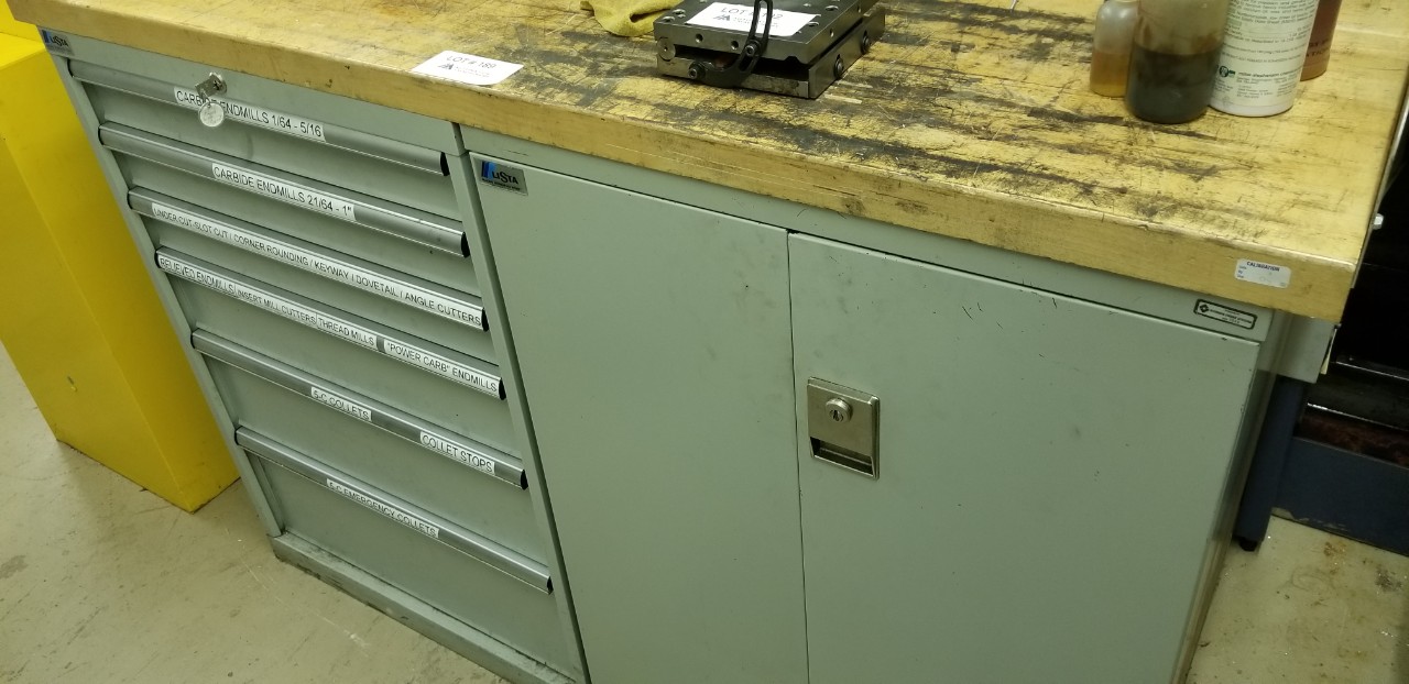 Lista Complete Butcher Block Work Bench No Contents For Sale | Aucto