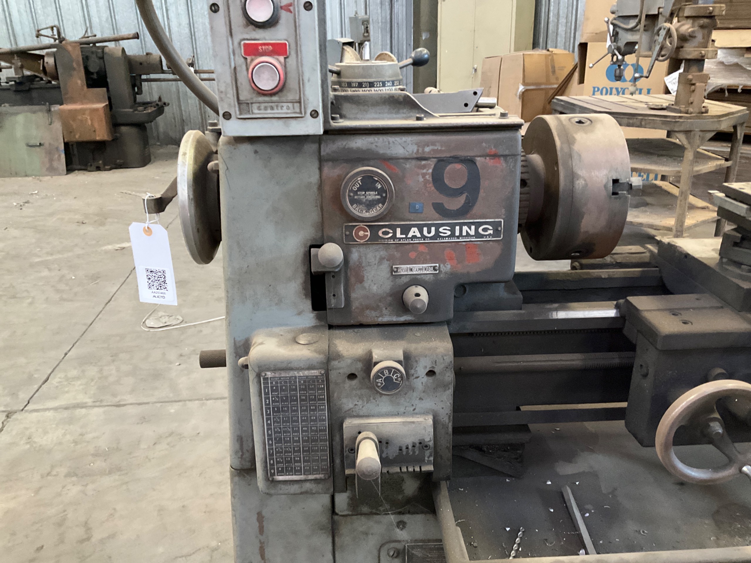 CLAUSING 5914 MANUAL LATHE For Sale | Aucto