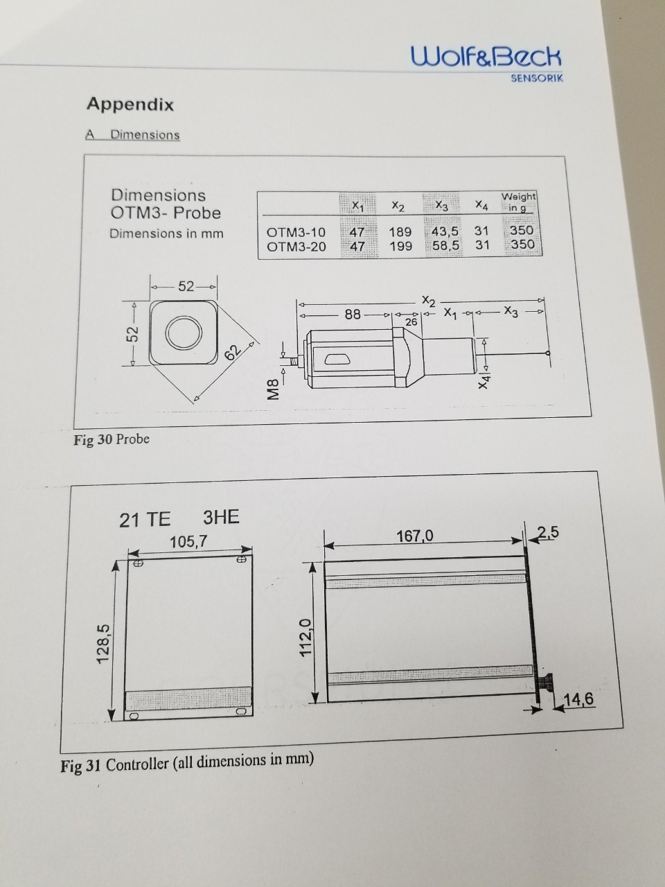 Wolf & Beck OTM3A Measuring Probe