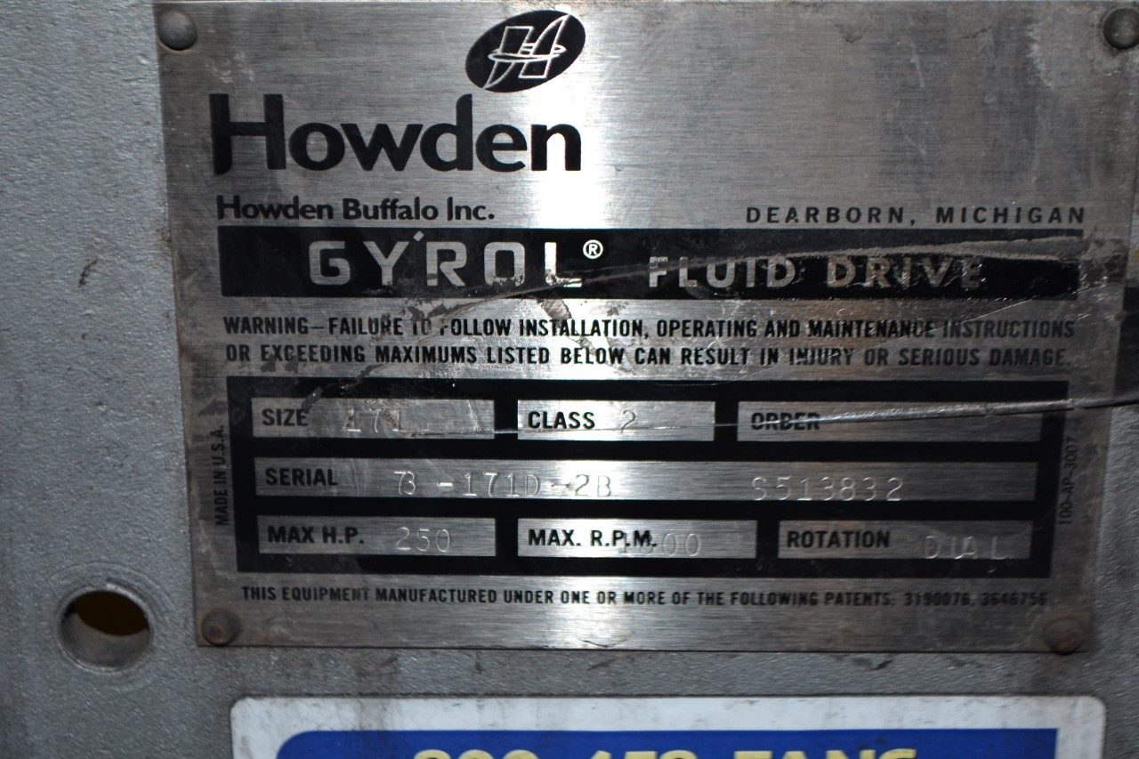 HOWDEN BUFFALO GYROL FLUID DRIVE, 73-171D-23 For Sale | Aucto