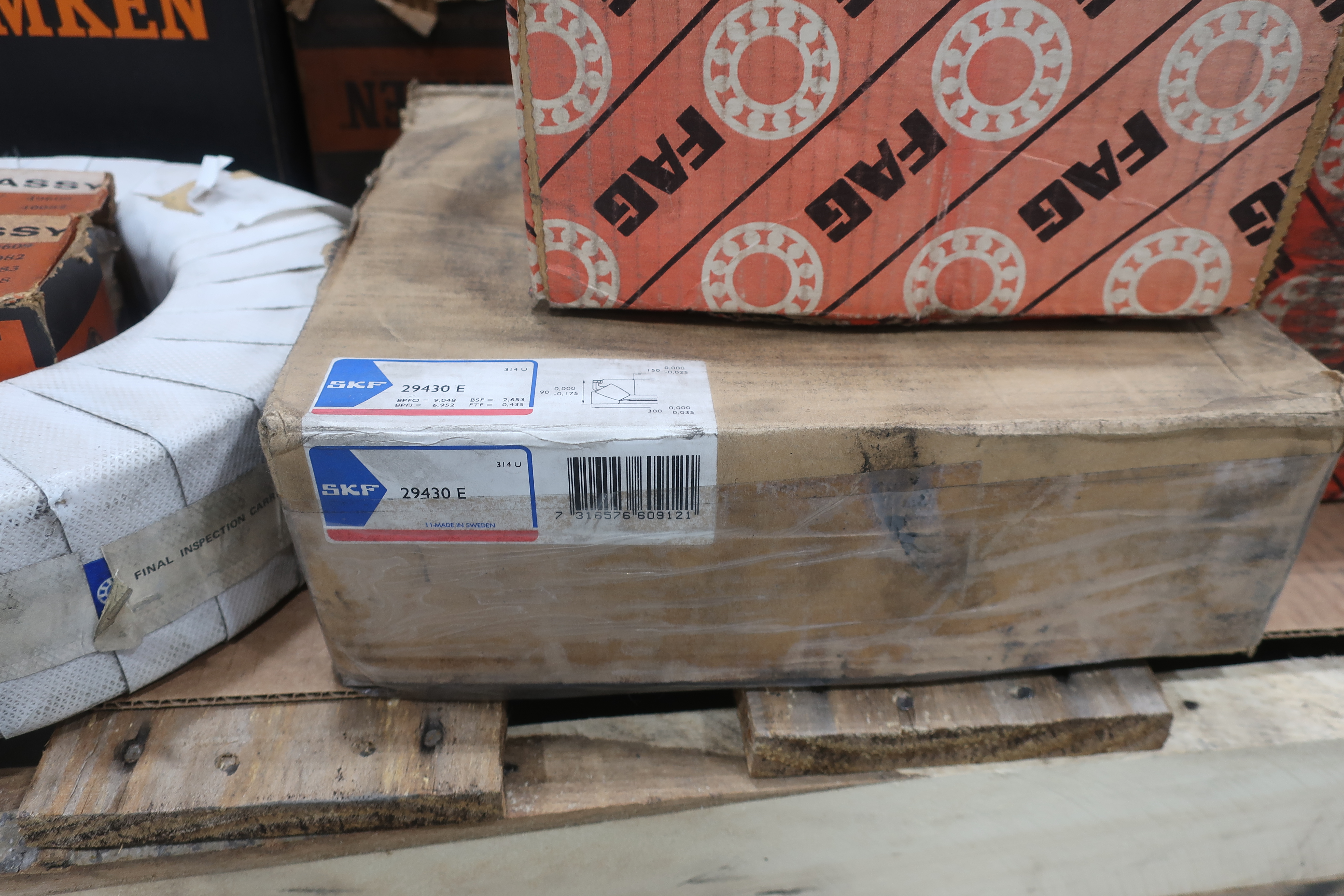 SKU 1738303 - PALLET OF ASSORTED ROLLER BEARINGS, TIMKEN, FAG, SKF, NTN ...