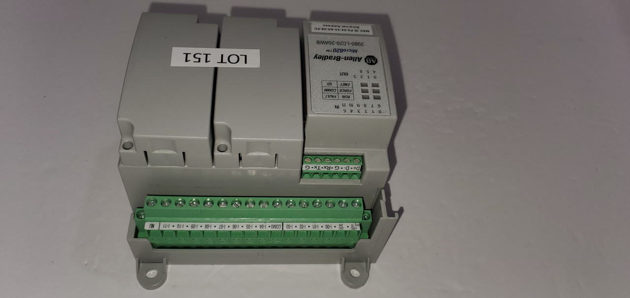 Allen Bradley Micro 820 2080-LC20-20AWB PLC
