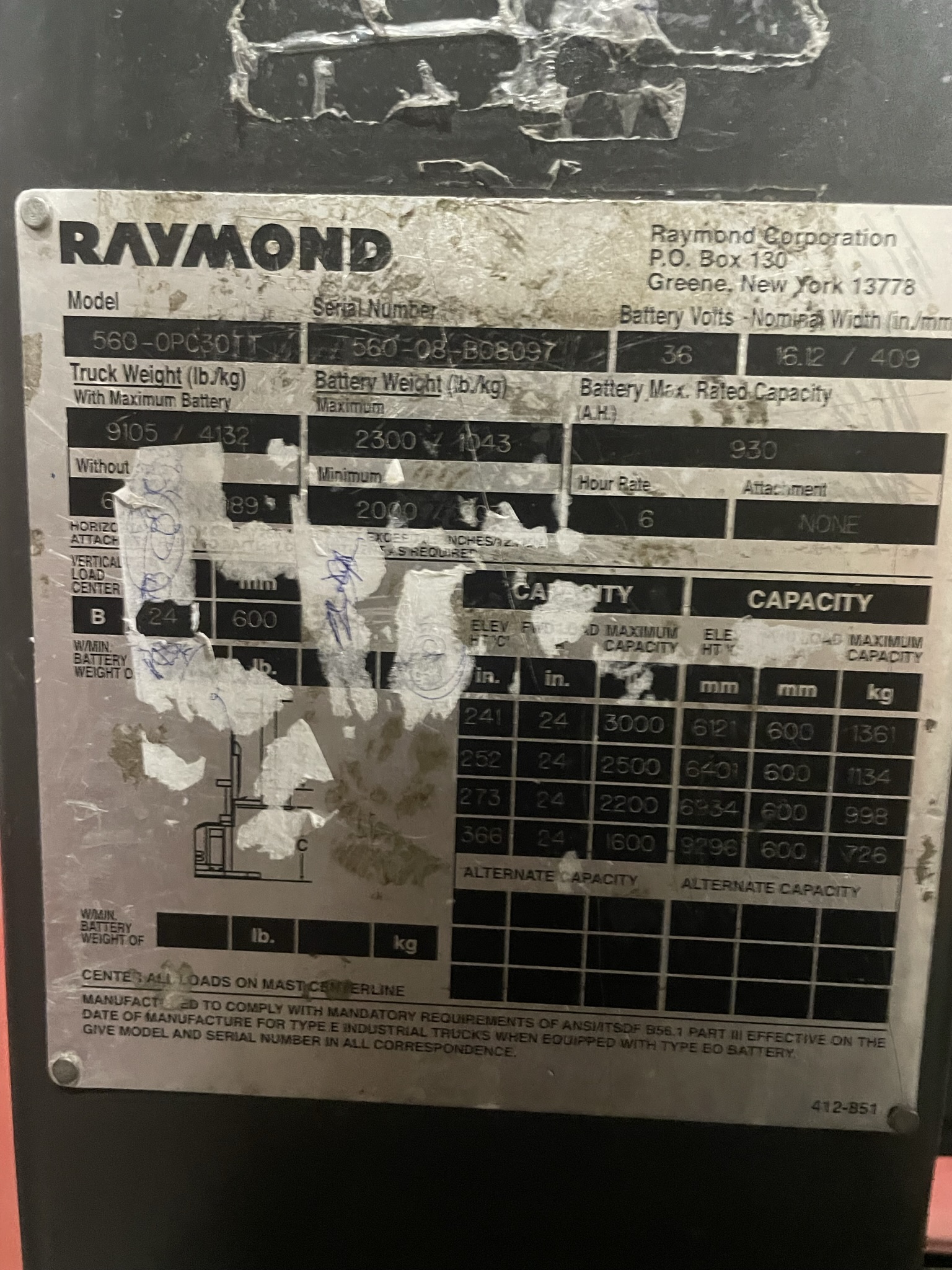 2008 RAYMOND 560-OPC30TT ORDER PICKER