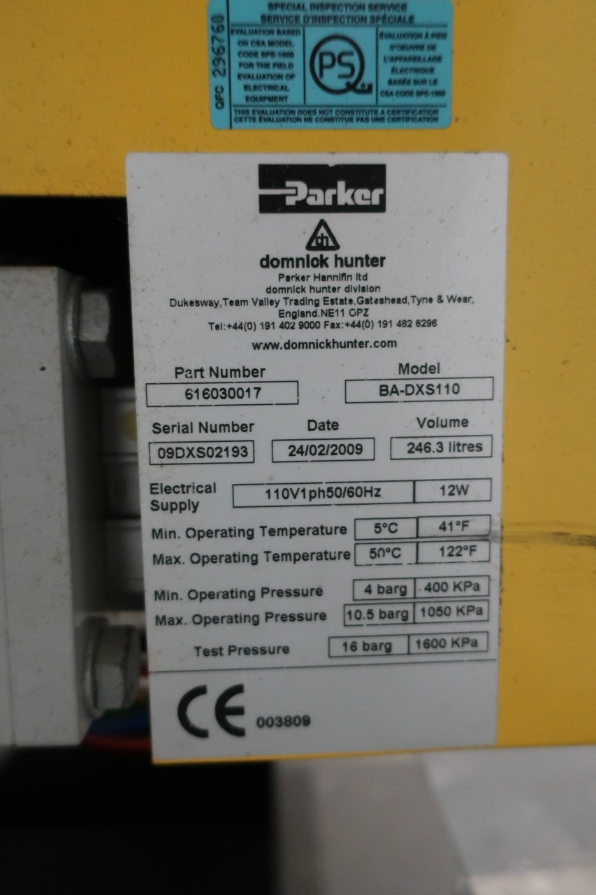 DOMNICK HUNTER BAM-110 COMPRESSED AIR BREATHER PURIFIER AIR COMPRESSOR