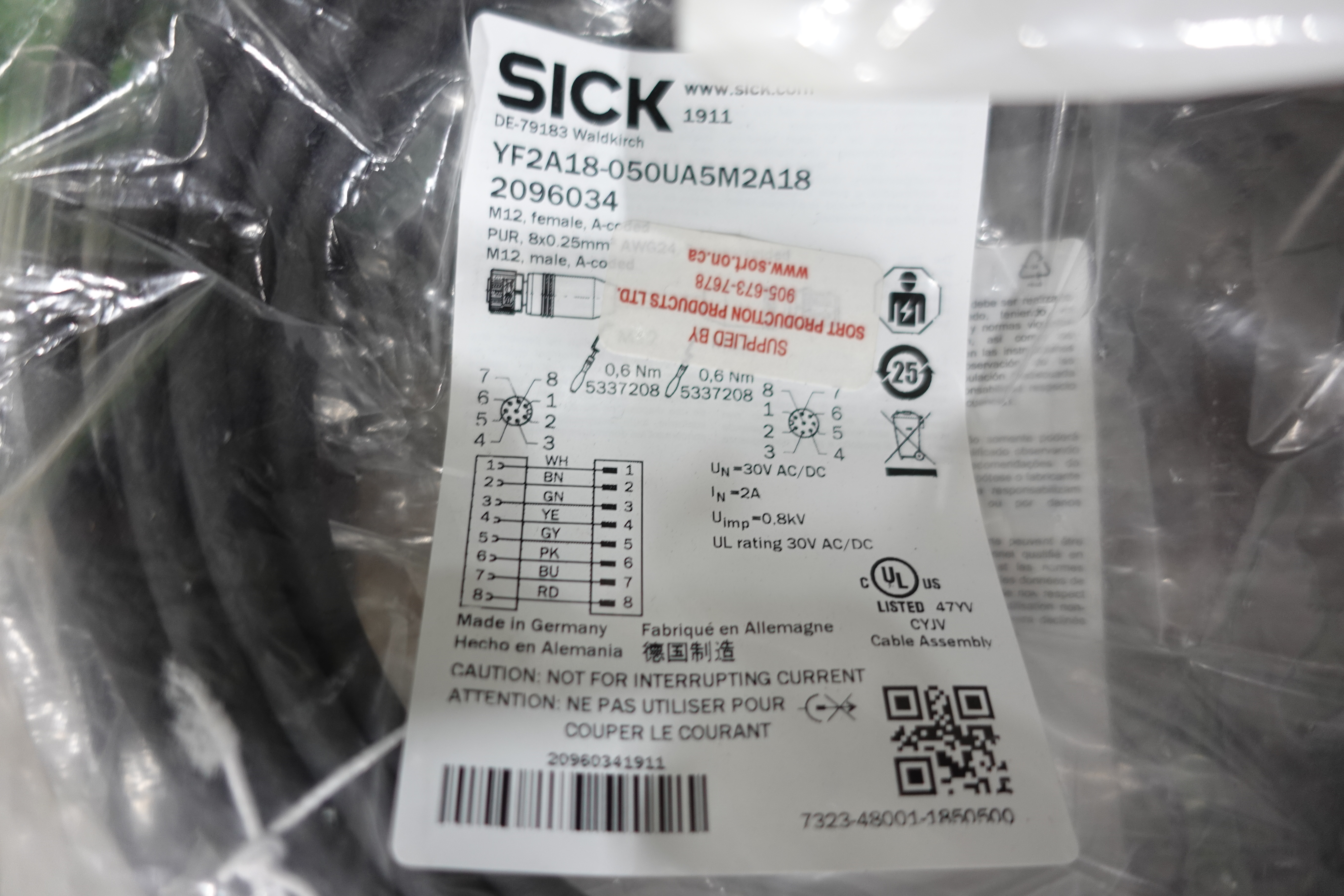 SKU 1725830 - 2 PALLETS OF ASSORTED CORDSET CABLES For Sale | Aucto