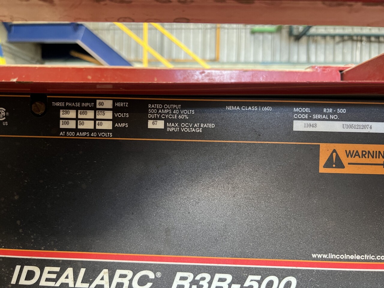 Lincoln Electric Idealarc R3R-500 TIG Welder