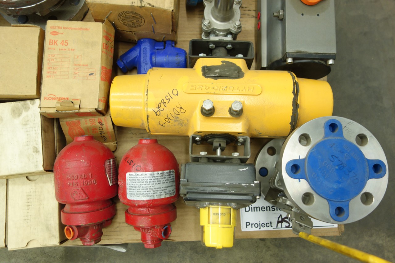 3 PALLETS OF ASSORTED VALVES AND VALVE REPLACEMENT PARTS