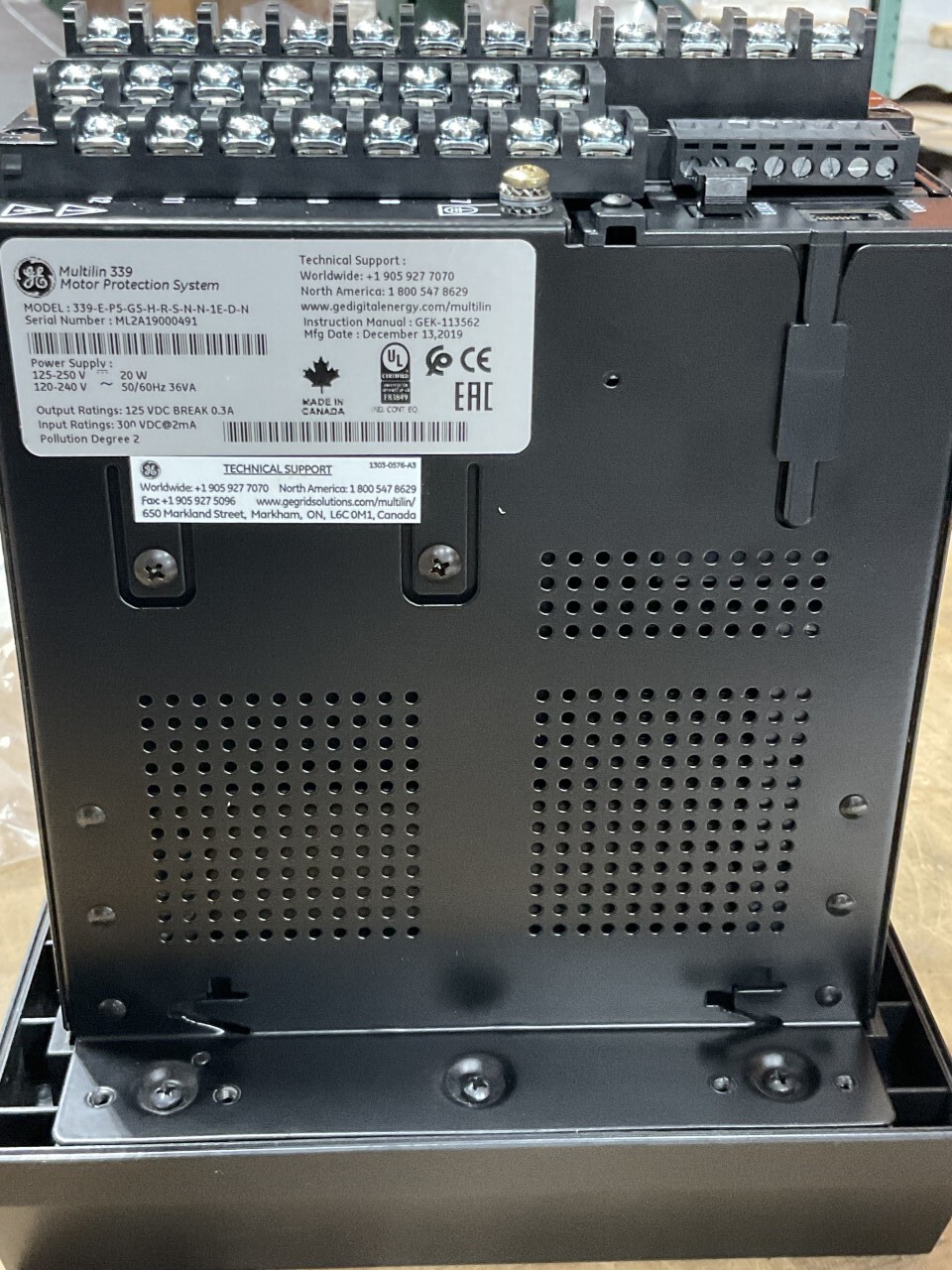 Lot of 13 - GE Multilin 339 Motor Protection System