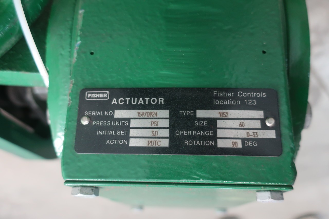 FISHER 8560 POSI-SEAL PNEUMATIC 300 STAINLESS WAFER 10IN CONTROL VALVE ...
