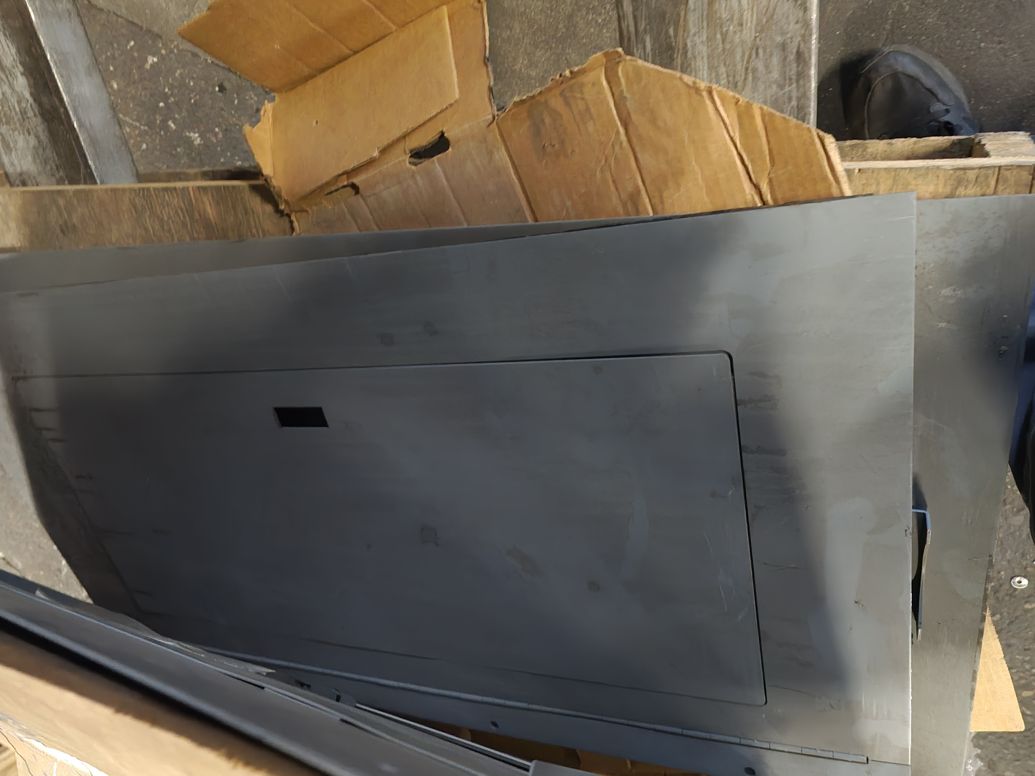 LOT OF SQUARE D & WESTINGHOUSE PANEL COVERS & ASSORTED CIRCUIT BREAKERS